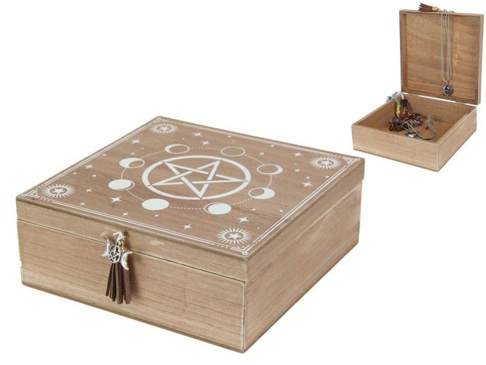 Malmar Enterprises Square Wiccan MDF Box - 18cm | Buy online at The Nile