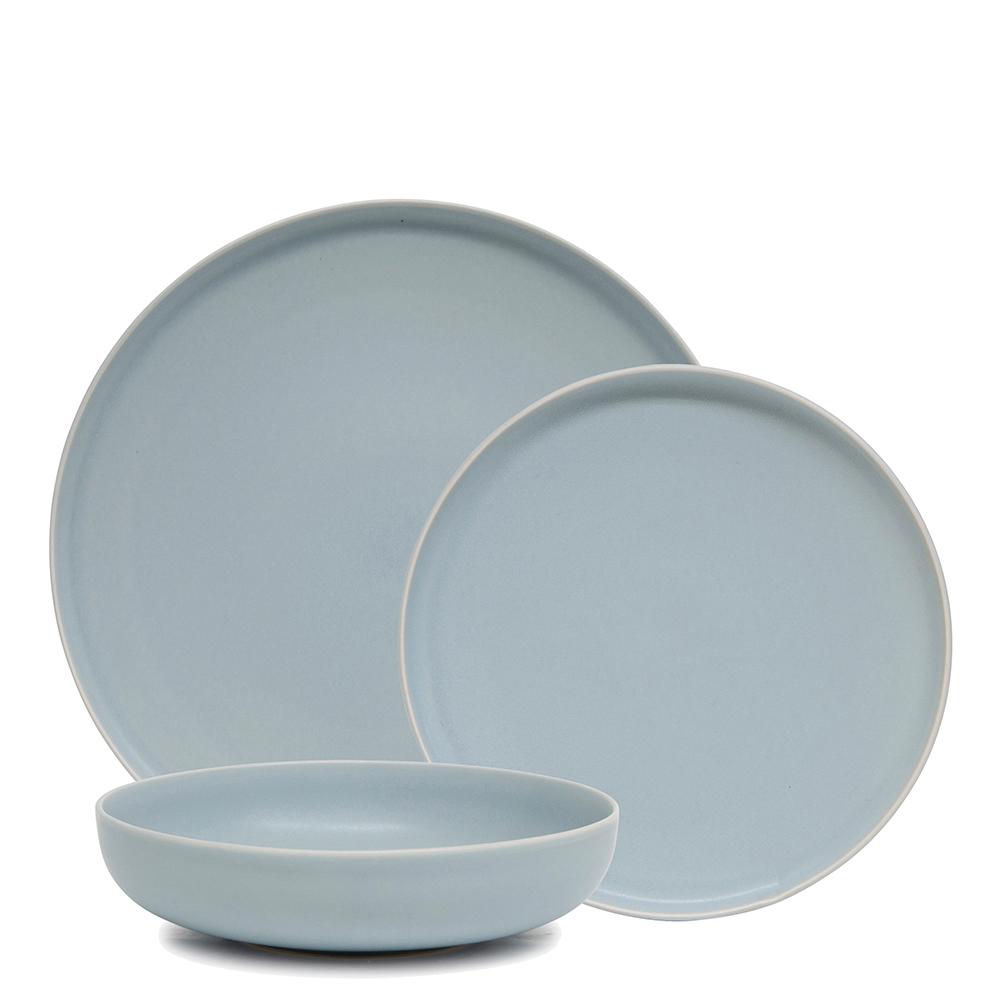 Salt&Pepper Hue Dinner Set, 12 Piece (Sky) | Buy online at The Nile