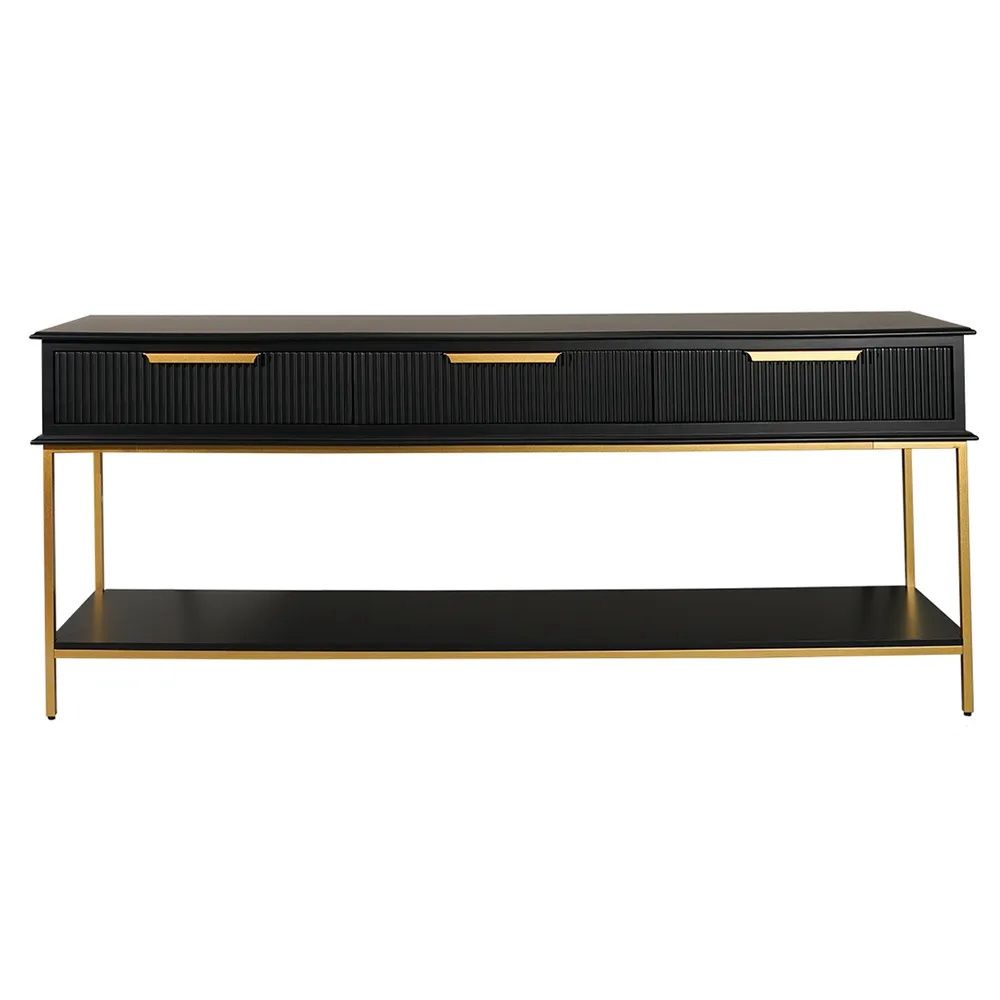 Cafe Lighting & Living Aimee Console Table (Black) - Large | Buy online ...