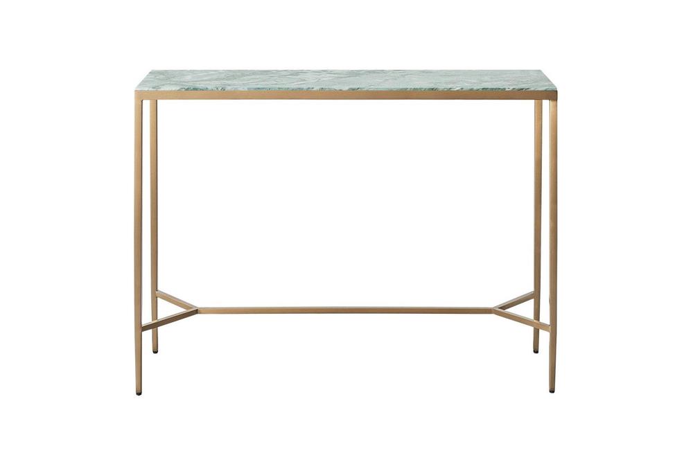 Cafe Lighting & Living Chloe Dusty Jade Marble Console Table (Gold ...