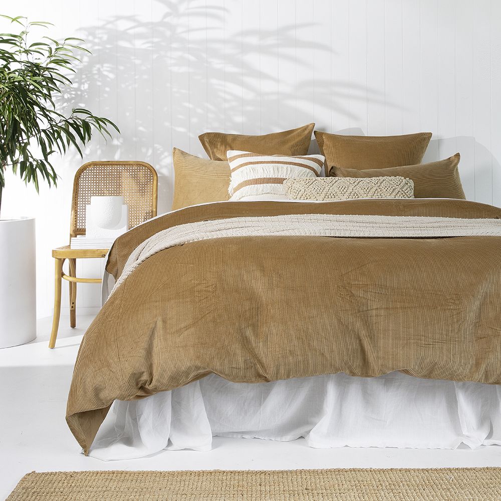 Bambury Sloane Quilt Cover Set (Butterscotch) - Queen | Buy online at ...