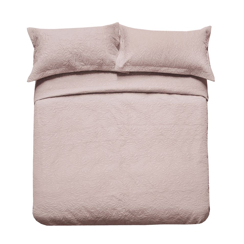 Bambury Embossed Coverlet Set (Botanica Shell) - Single/Double | Buy ...