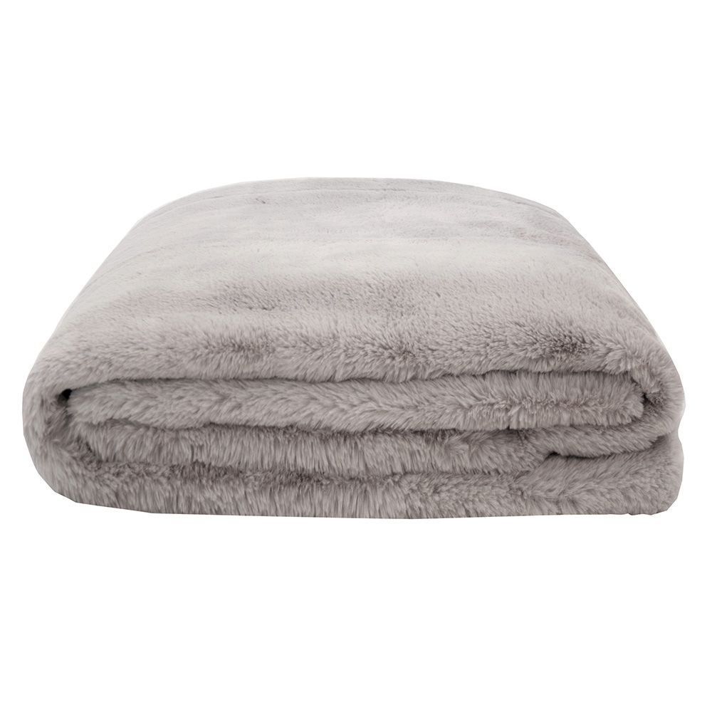 Bambury Frida Faux Fur Throw (Dove) | Buy online at The Nile