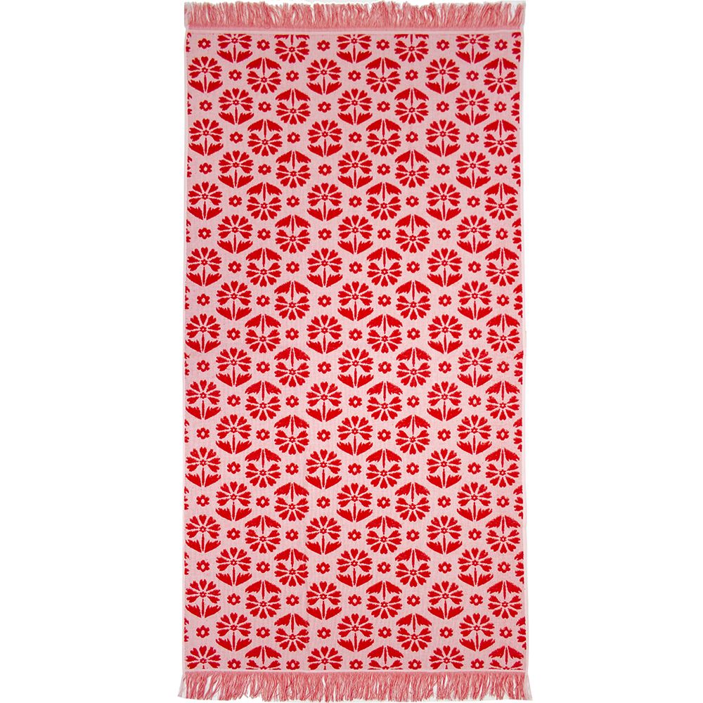 Bambury Flora Beach Towel (Poppy) | Buy online at The Nile
