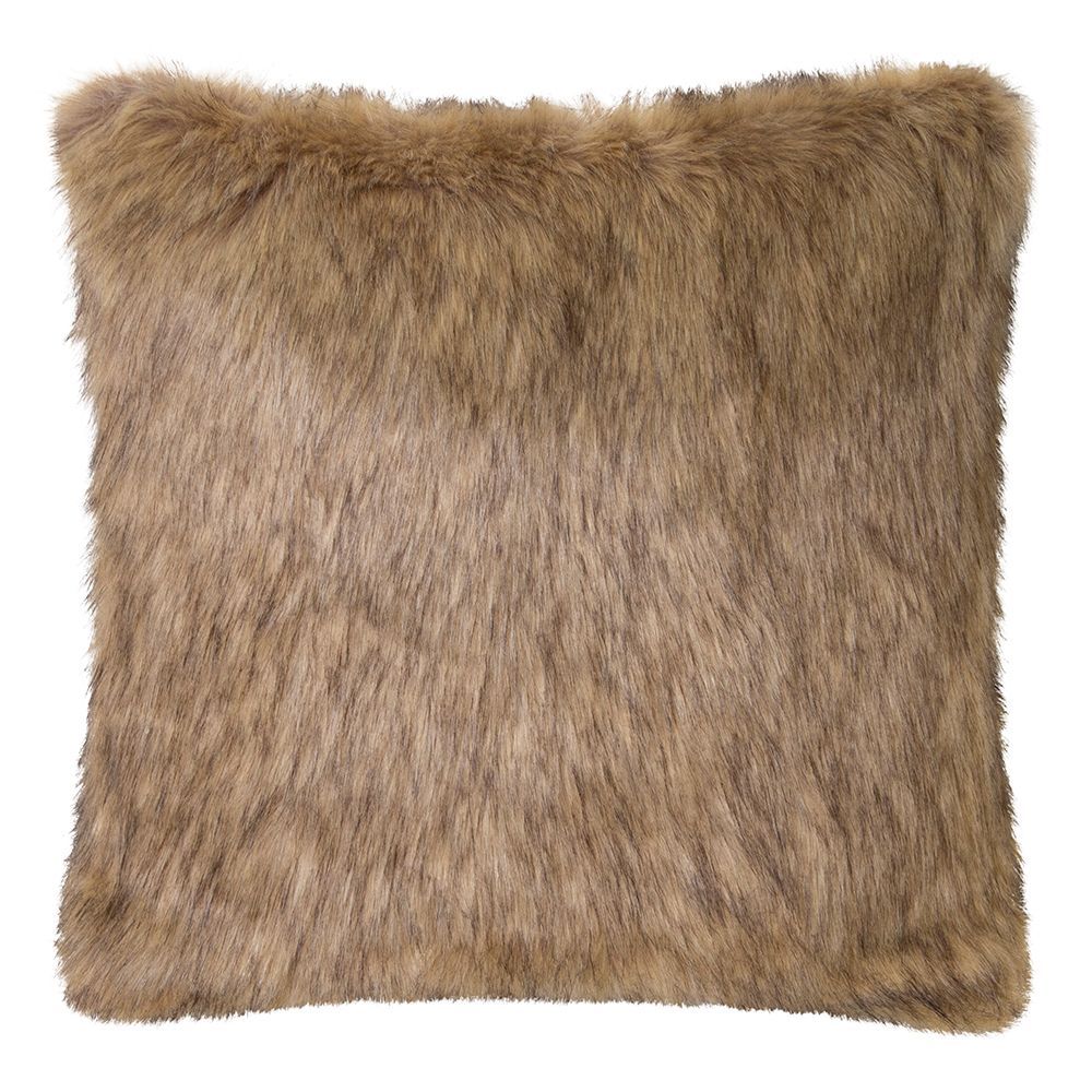 J.Elliot Grizzly Faux Fur Cushion (Brown) - 50x50cm | Buy online at The ...