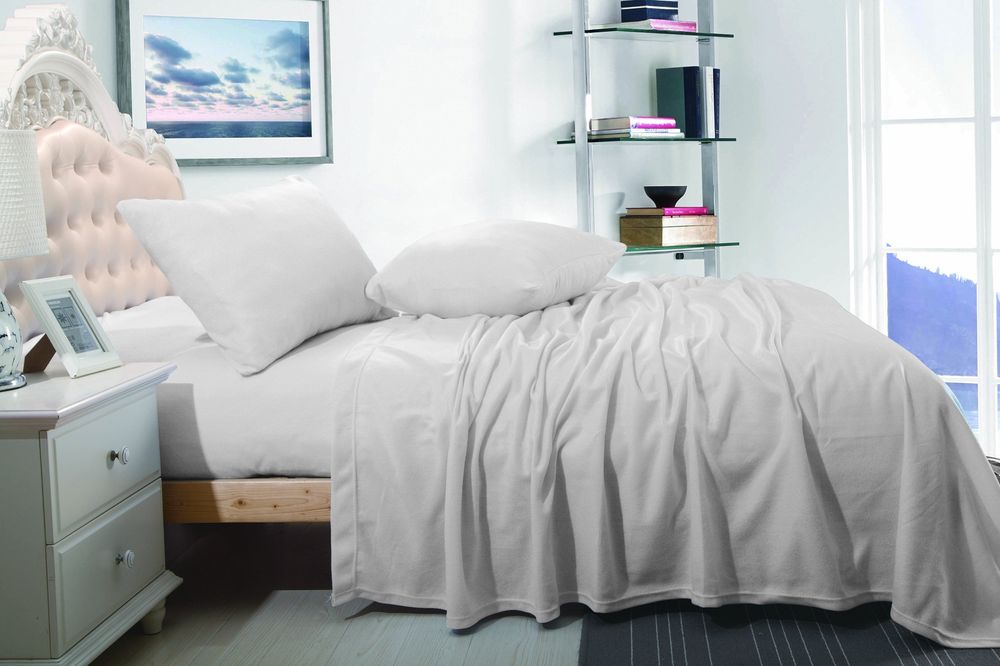 Ramesses Cashmere Touch Flannelette Sheet Set (Silver) - Queen | Buy ...