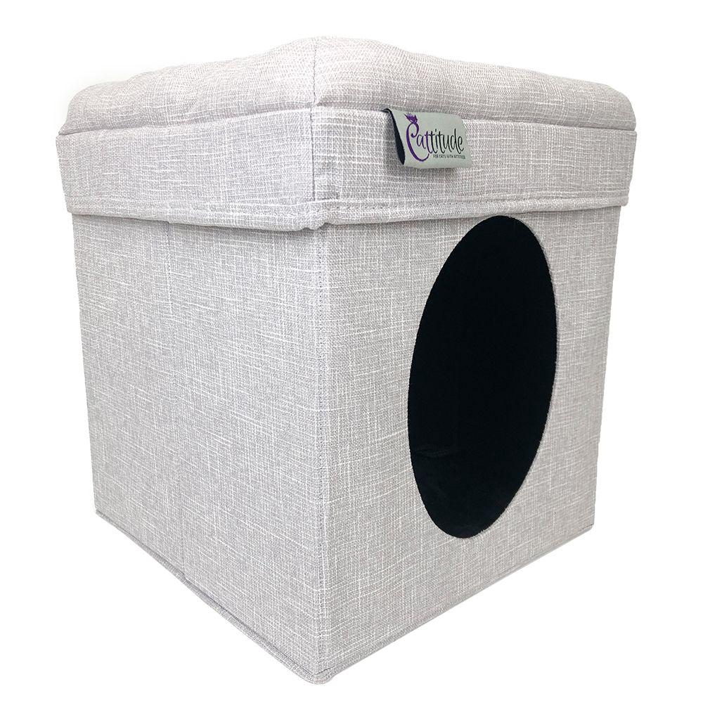 Cattitude Cat Scratch/Post Playbox (Grey) | Buy online at The Nile