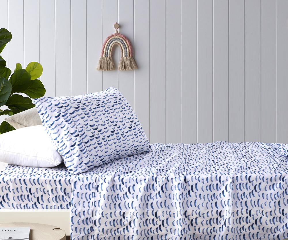 Happy Kids Brushstroke Printed Microfibre Sheet Set - Single | Buy ...