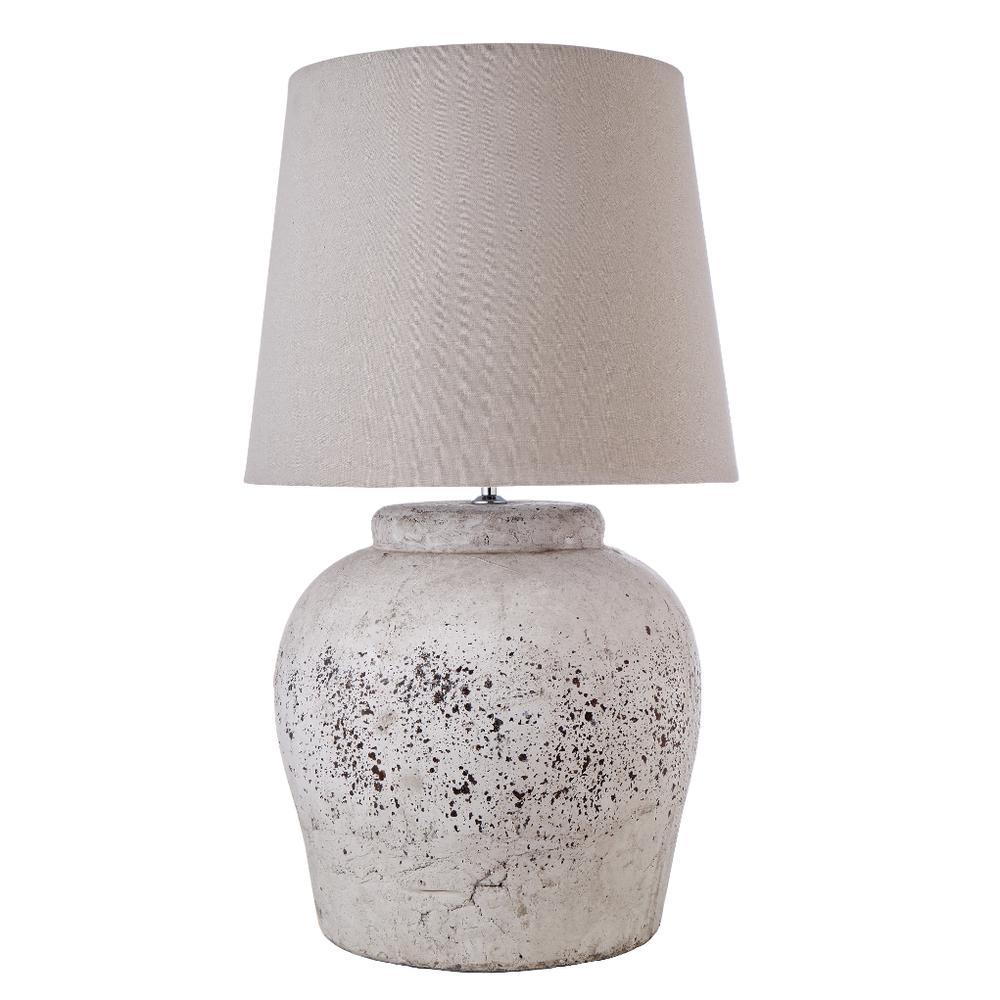 Amalfi Rustic Ceramic Table Lamp (Grey) - 45x45x77cm | Buy online at ...