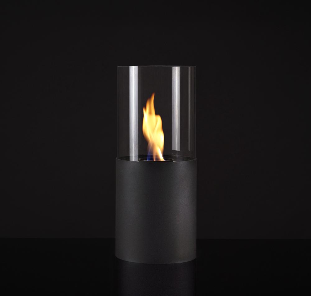 Casa Uno Round Single Burner Black Metal Glass Oil Vintage Portable ...