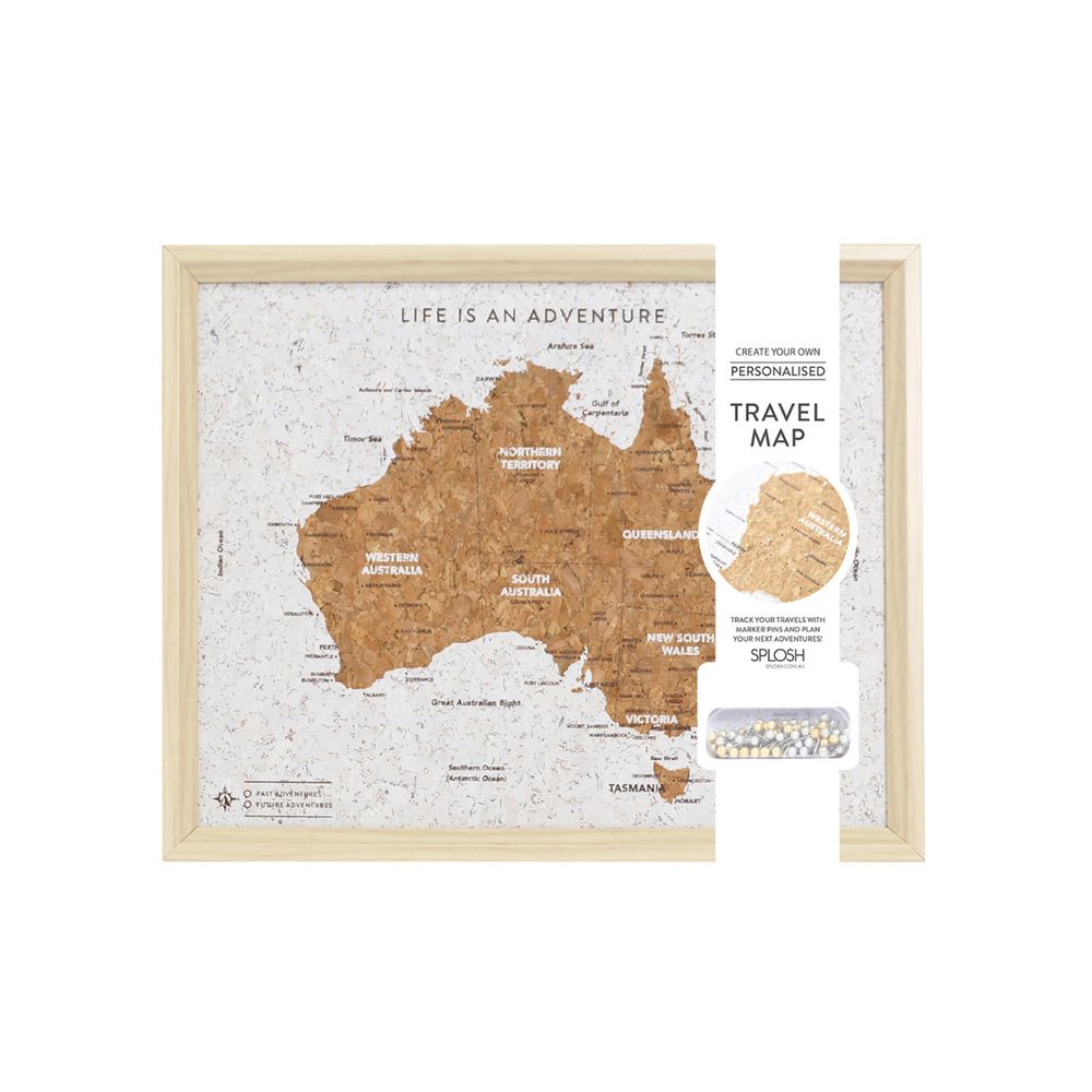 Splosh Travel Board Australia Map Desk | Buy online at The Nile