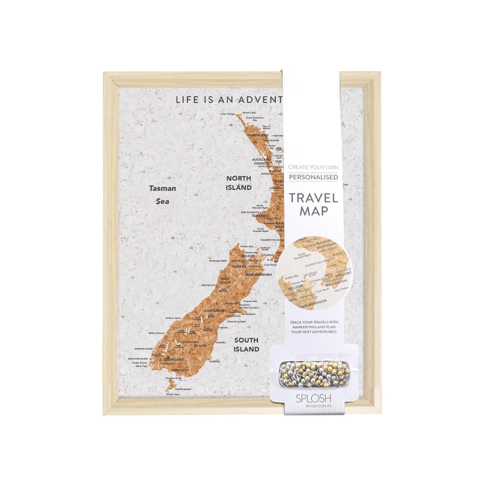 Splosh Travel Board New Zealand Map Desk | Buy online at The Nile