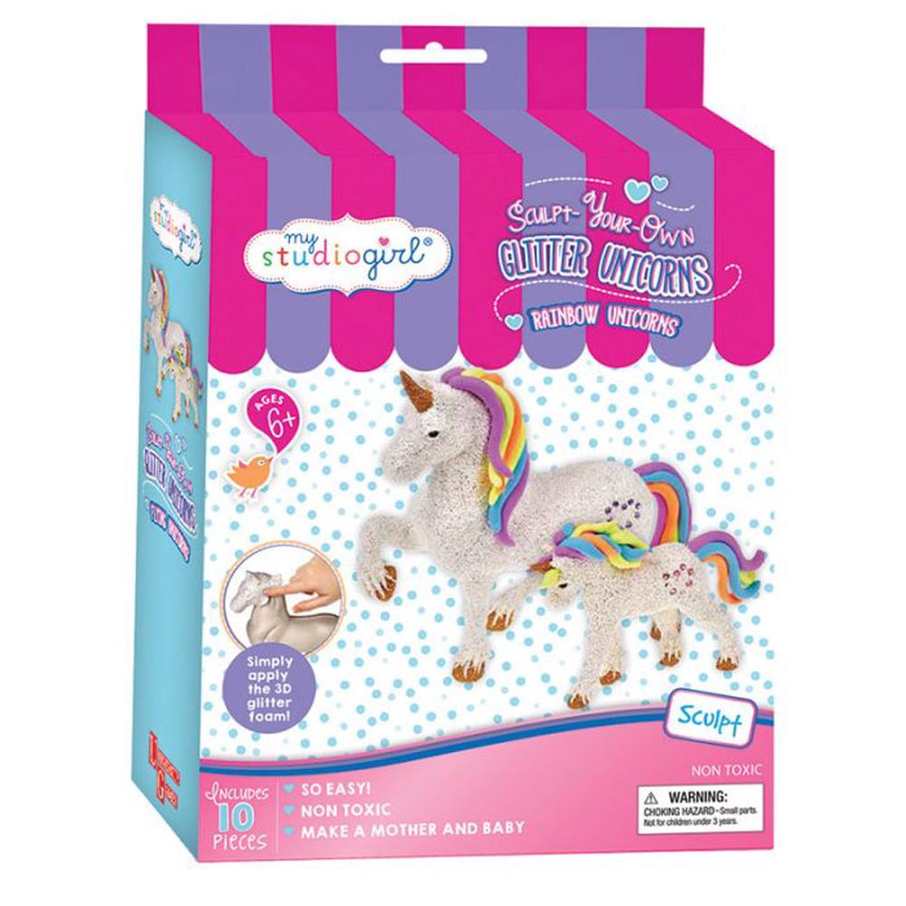 My Studio Girl Sculpt-Your-Own Glitter Unicorns (Rainbow Unicorn) | Buy ...