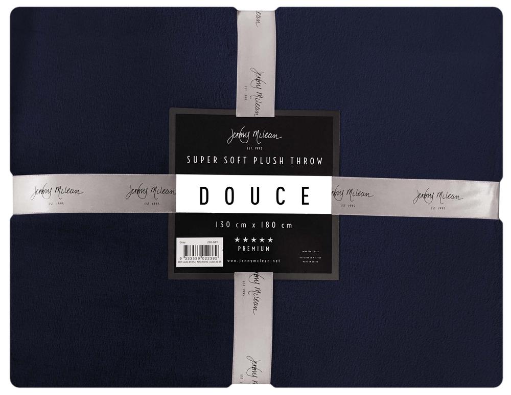 Jenny Mclean Douce Super Soft Plush Throw (Navy) | Buy online at The Nile