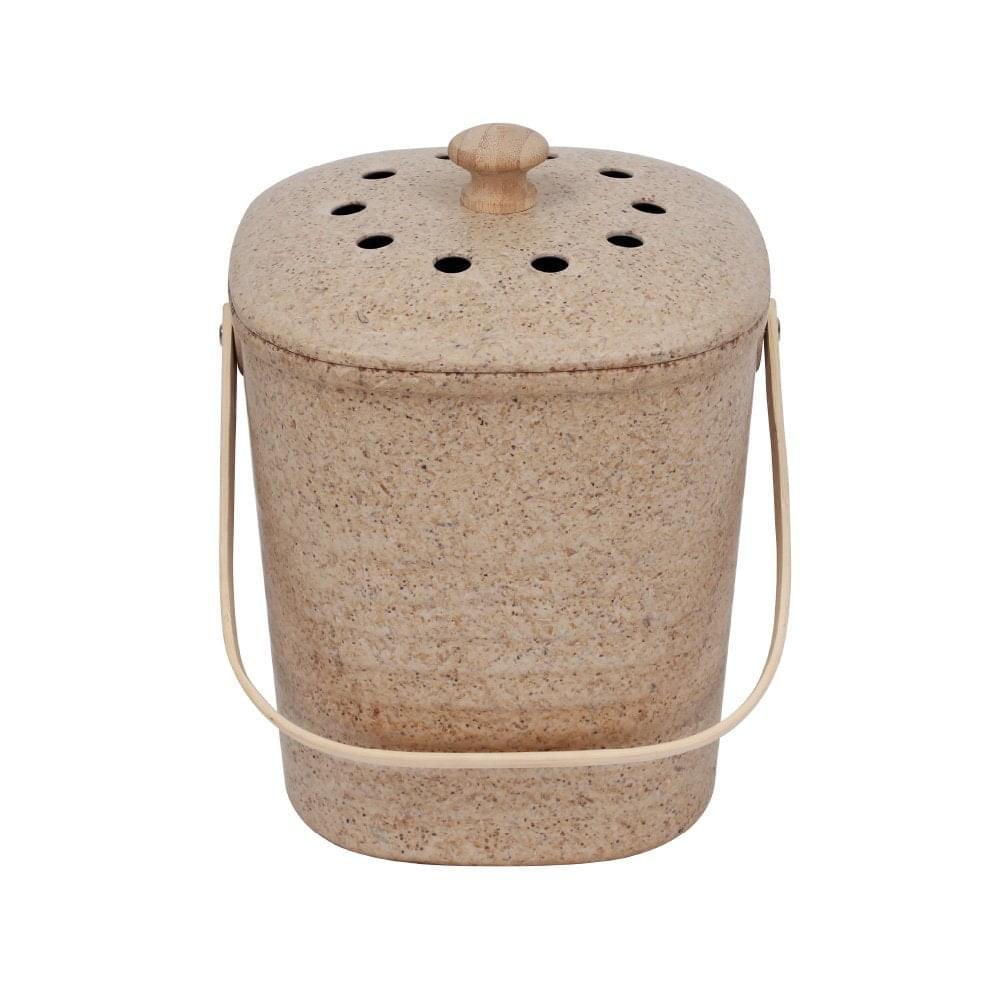 White Magic Eco Basics Compost Kitchen Waste Bin (Granite) - 4 Litre ...