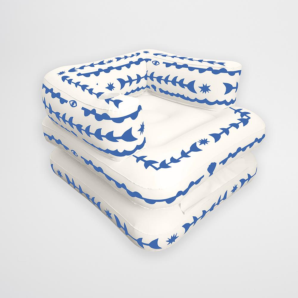 Sunnylife Inflatable Lilo Chair (My Mediterranean) | Buy online at The Nile