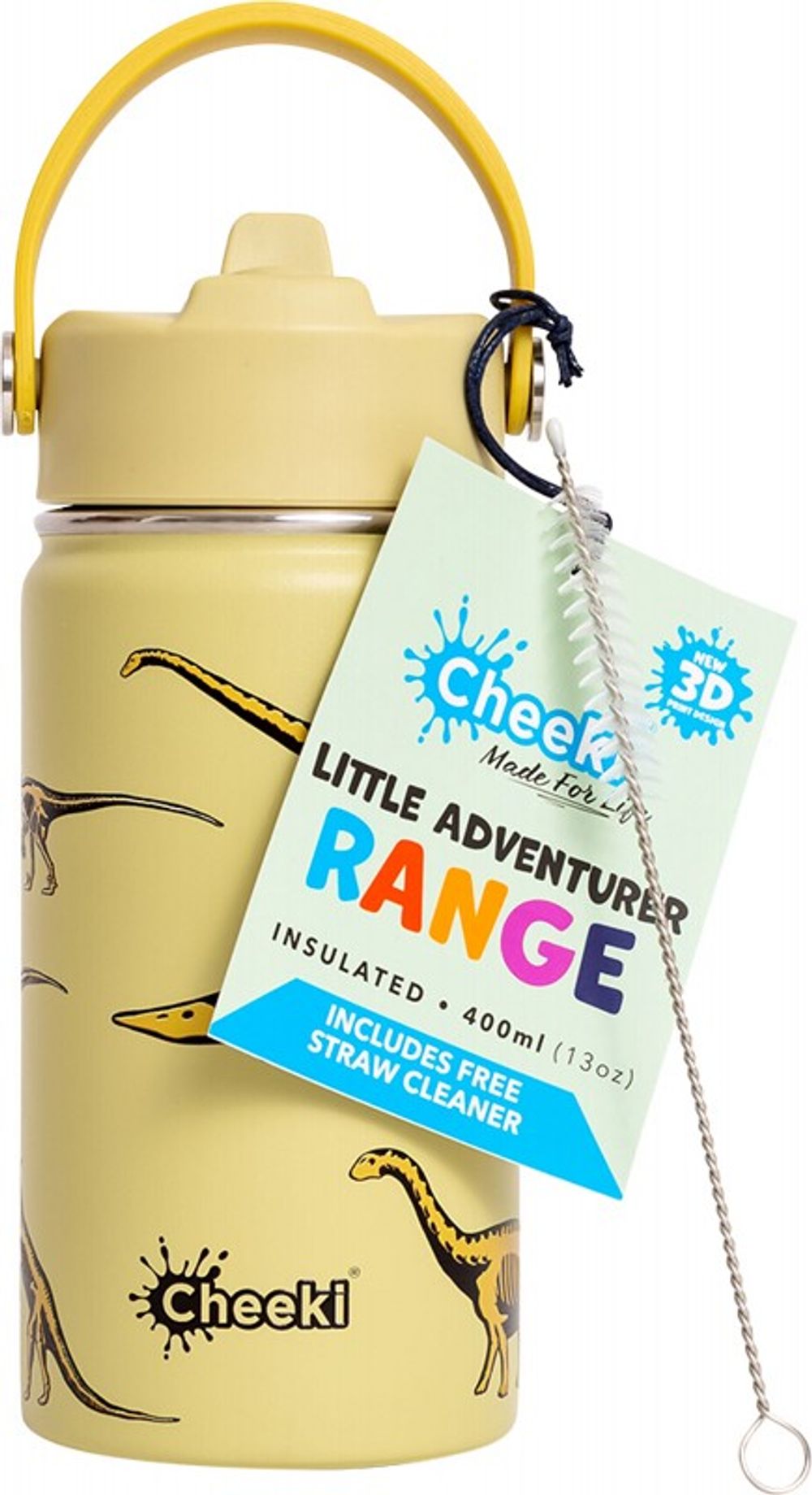 Cheeki Kids Bottle Insulated (Dinosaur) - 400mL | Buy online at The Nile