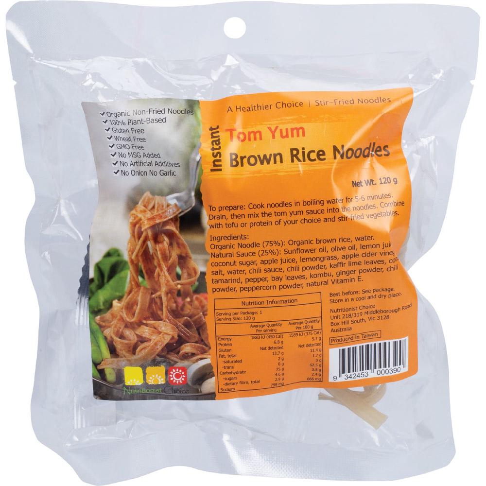 Nutritionist Choice Instant Tom Yum Brown Rice Noodle Kit - 120g | Buy ...