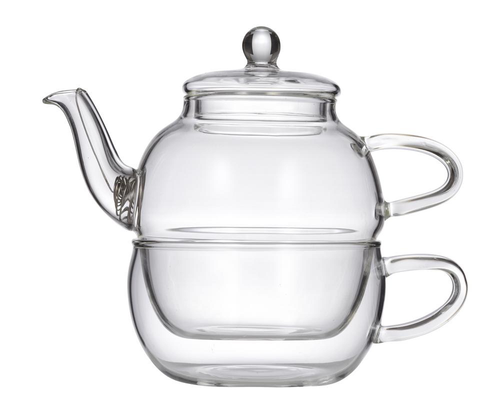 Leaf & Bean Chrysanthemum Glass Teapot - 400mL | Buy online at The Nile