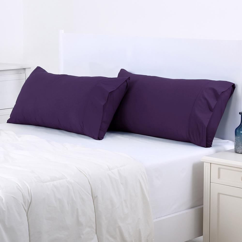 Dreamaker Plain Dyed Pillowcase (Purple) - King | Buy online at The Nile