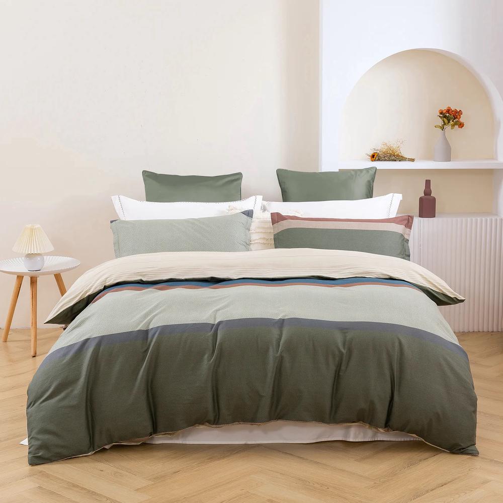 Dreamaker Canyon 100% Cotton Reversible Quilt Cover Set - Queen | Buy ...