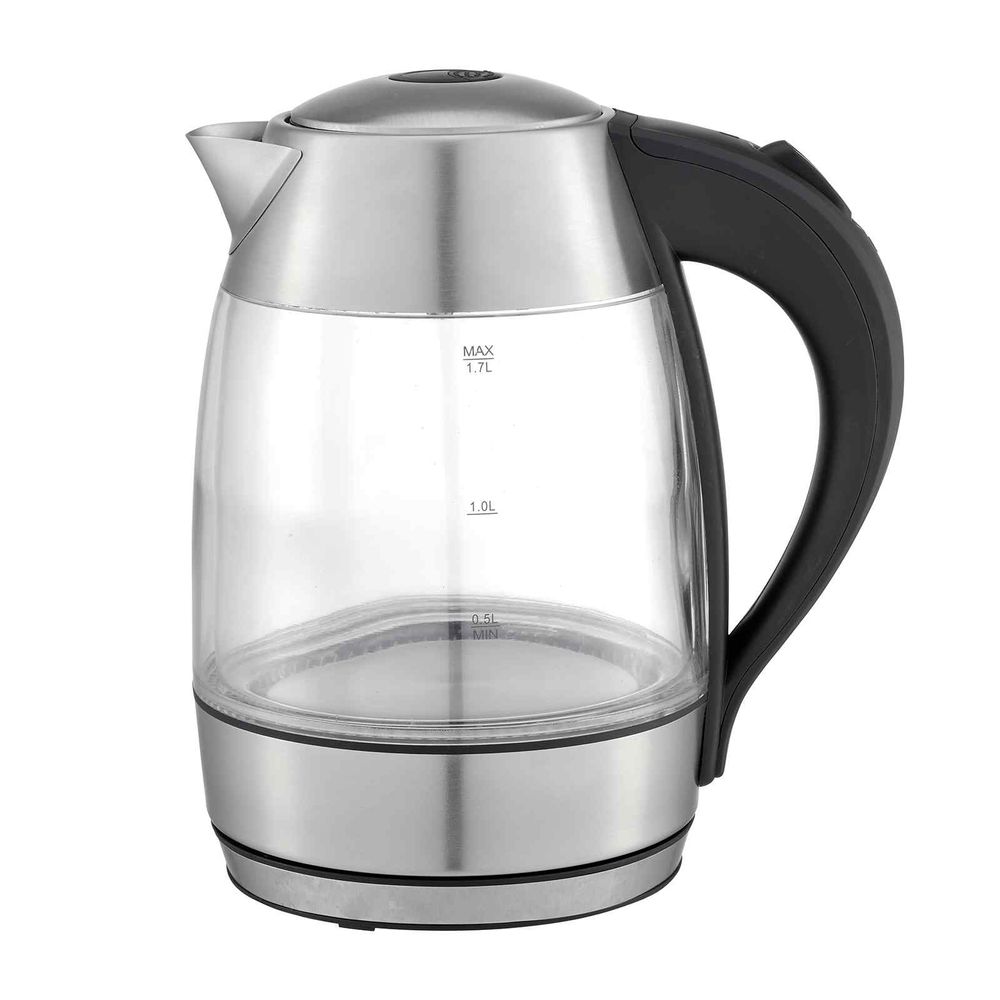 Kitchen Couture Cool-Touch Slimline LED Glass Kettle (Clear) - 1.7L ...