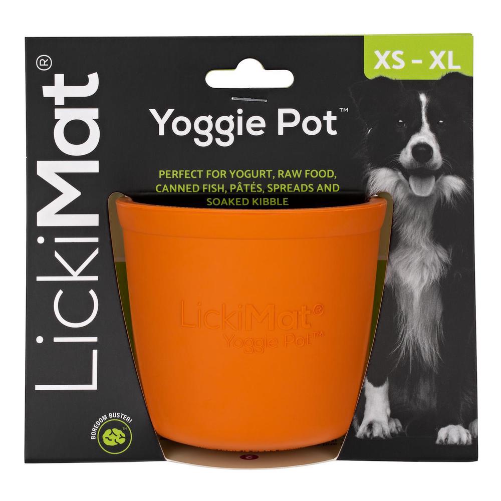 Lickimat Yoggie Pot Slow Feeder Dog Bowl (Orange) | Buy online at The Nile