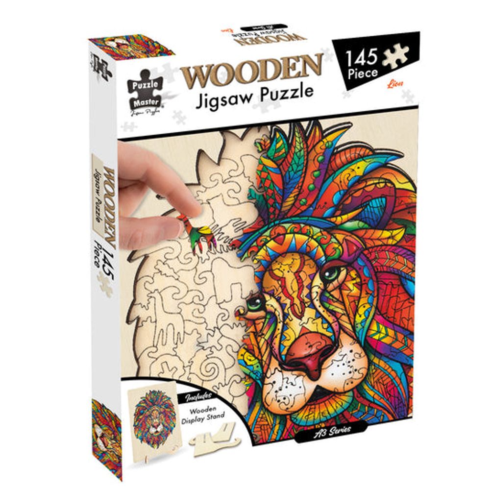 Puzzle Master Wooden Jigsaw Puzzle (Lion), 145 Piece | Buy online at ...