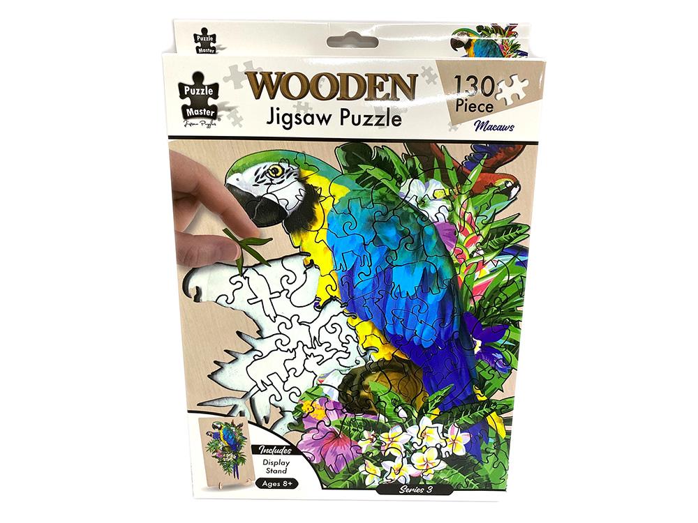Puzzle Master Macaws Wooden Jigsaw Puzzle, 127pc | Buy online at The Nile