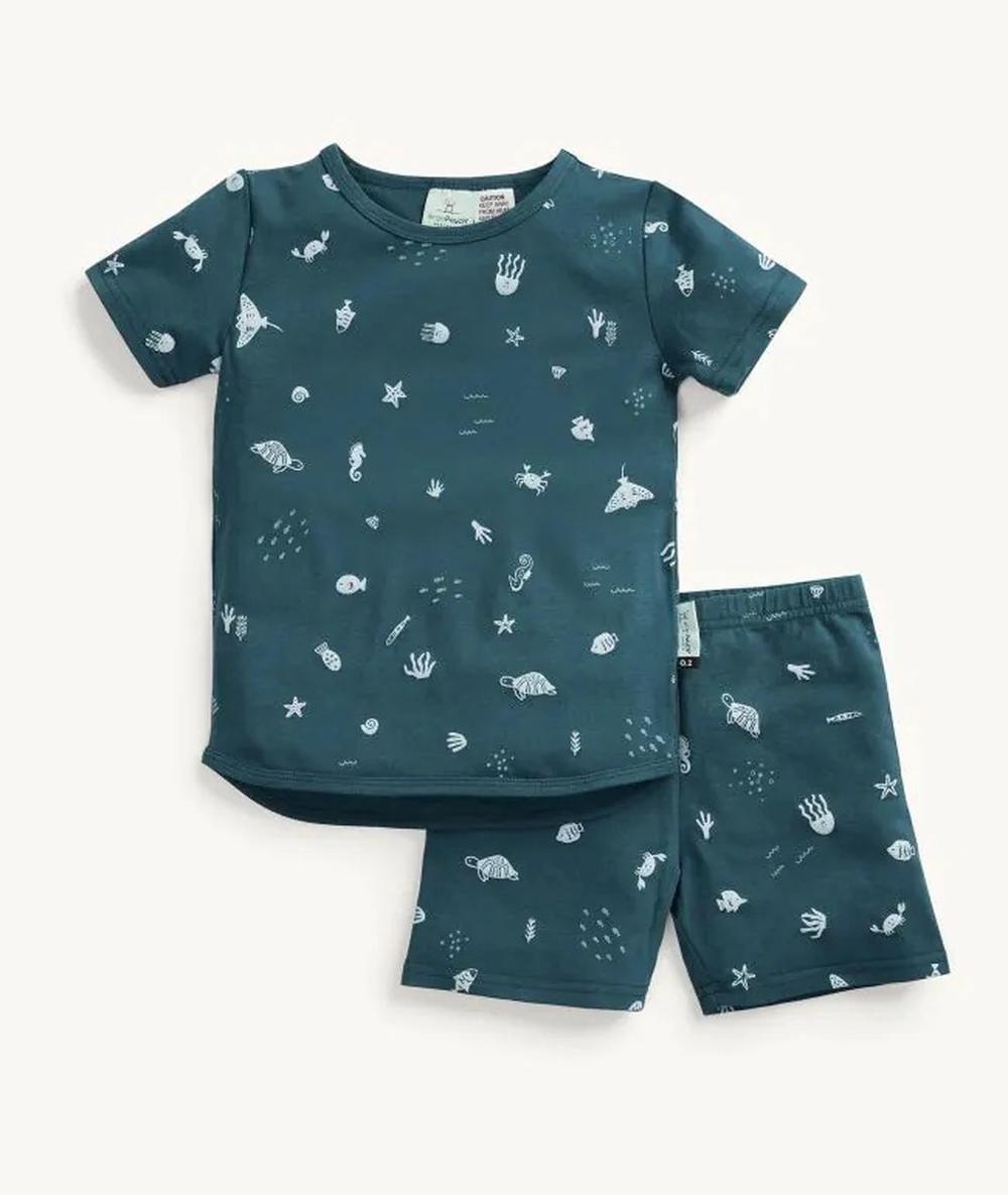 ergoPouch Pyjamas Short Sleeve, 2 Piece, 0.2 Tog (Ocean) - 3 Years ...