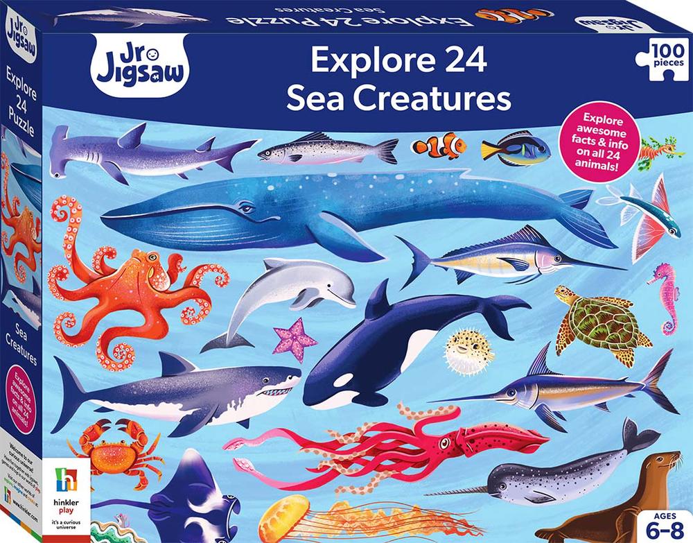 Hinkler Explore 24 Sea Creatures Junior Jigsaw Puzzle, 100 Piece | Buy ...