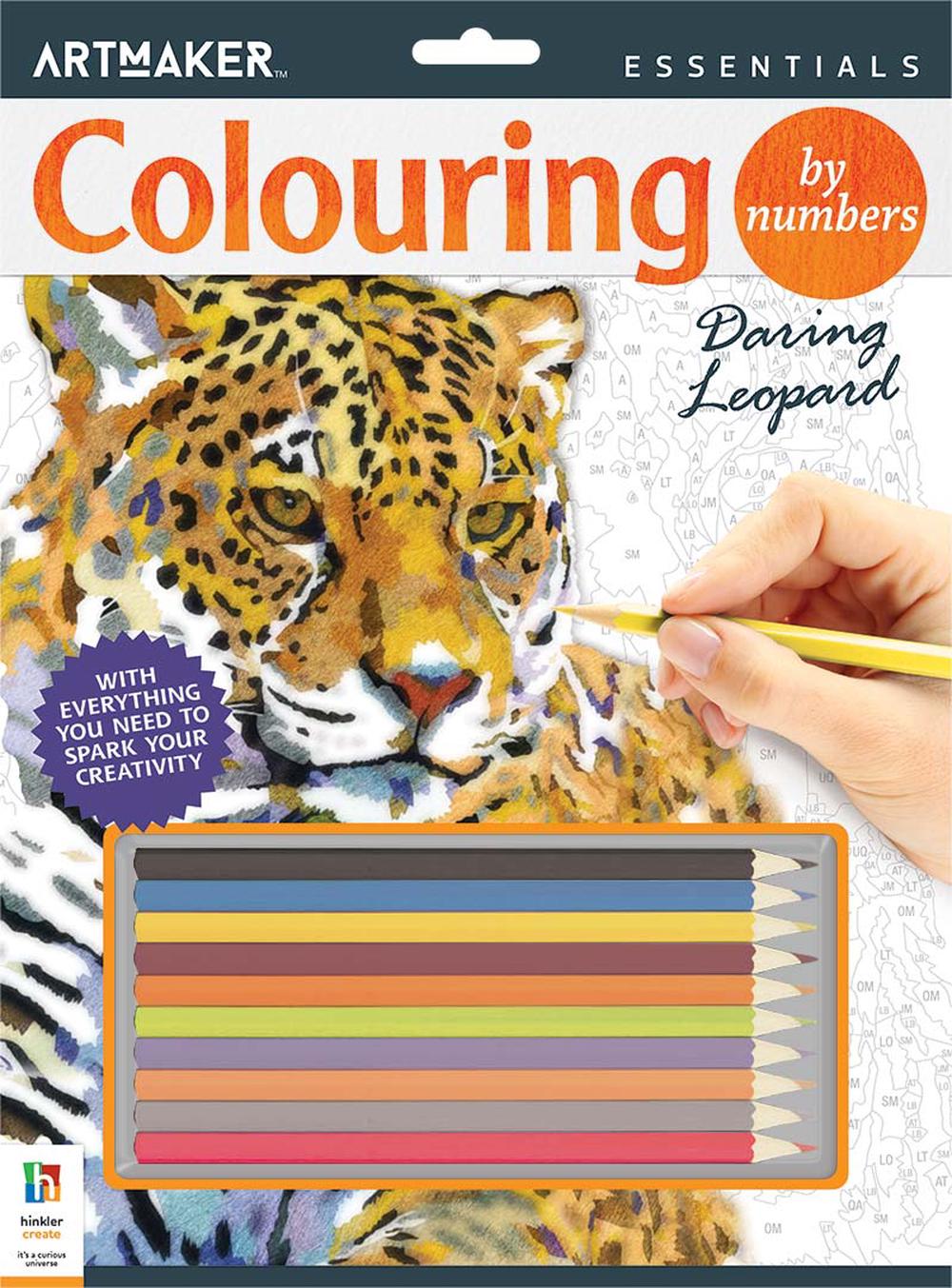 Hinkler Art Maker Essentials: Colouring by Numbers - Daring Leopard ...