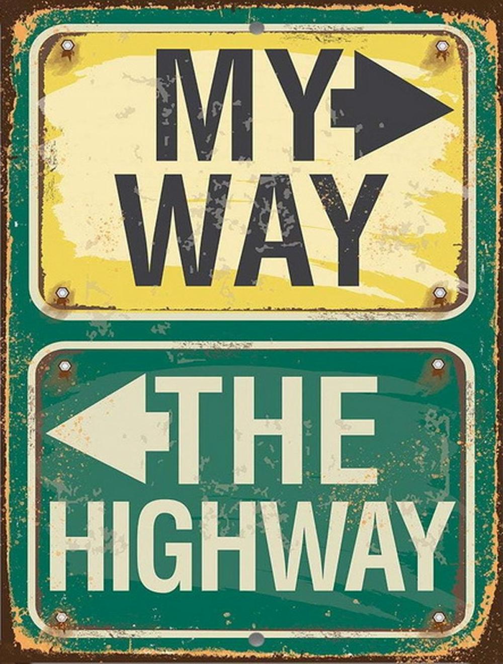 Men's Republic Retro Sign - My Way The Highway | Buy online at The Nile