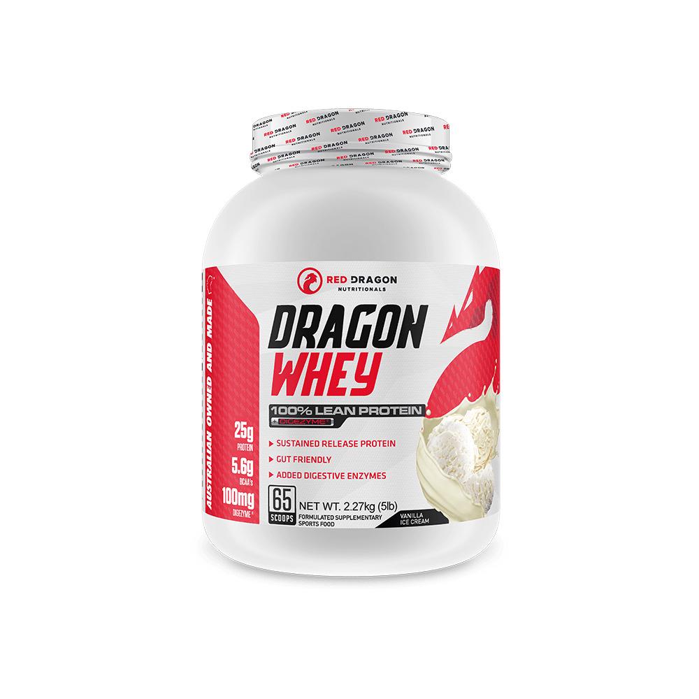 Red Dragon Nutrionals Dragon Whey Protein Powder Supplement (Vanilla ...