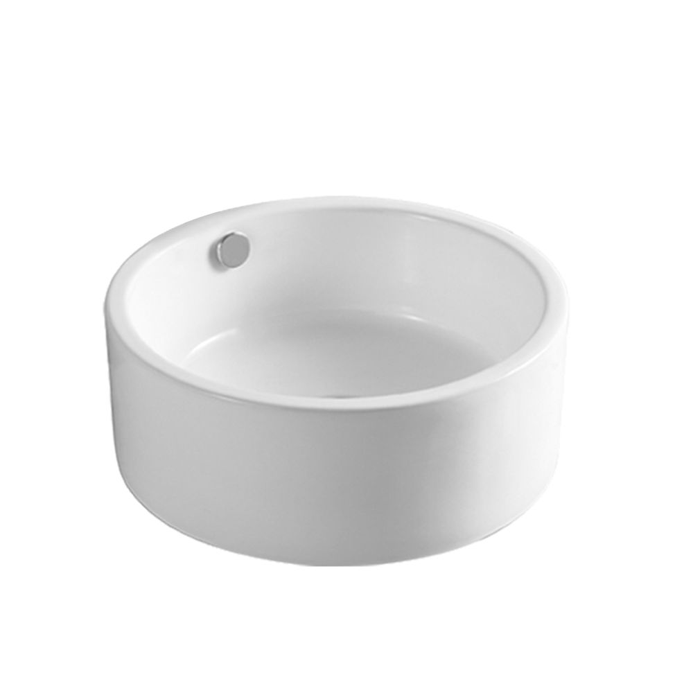 Sello Round Ceramic Sink (White) - 42x42x16cm | Buy online at The Nile