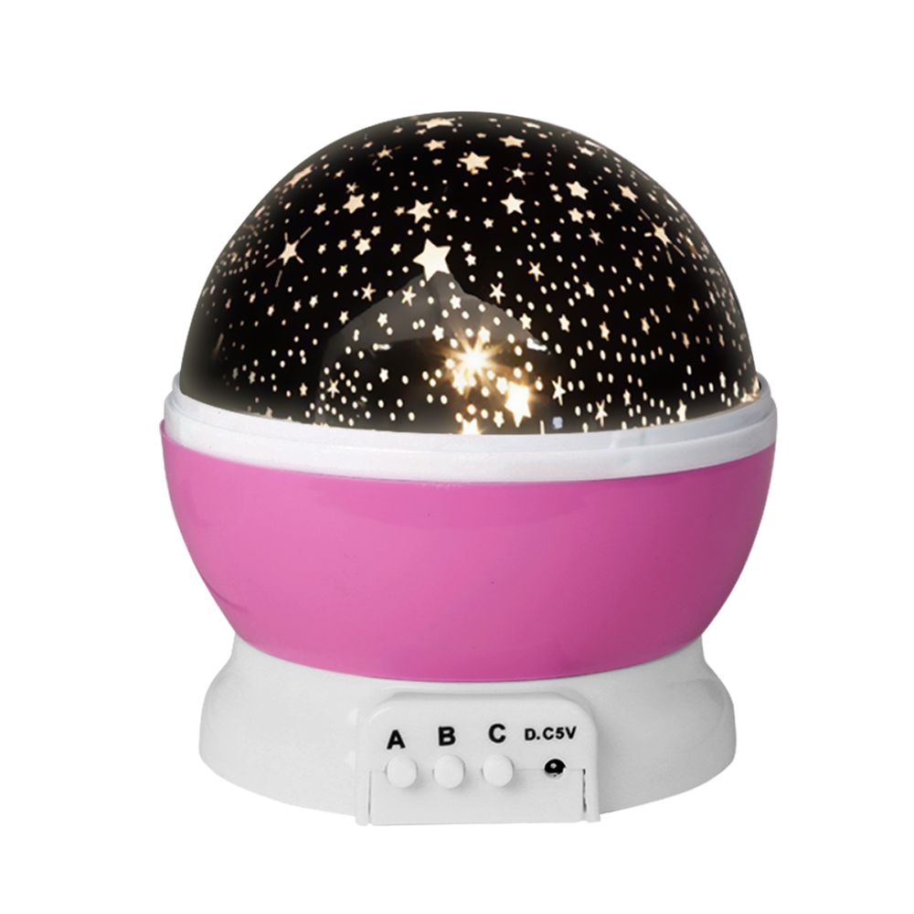 Sello LED Galaxy Starry Night Rotating Bedroom Night Lamp (Pink) | Buy ...