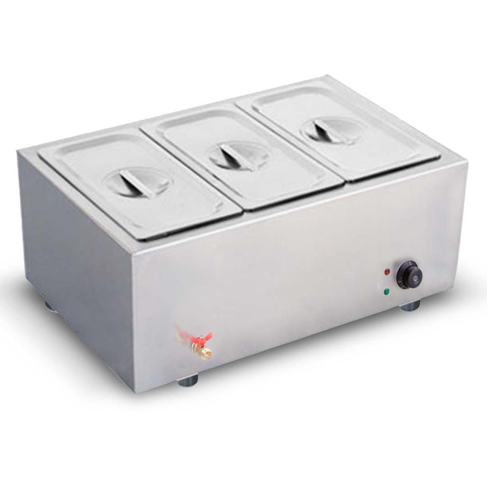 Soga Stainless Steel 3x1/2 GN Pan Electric Bain-Marie Food Warmer With ...