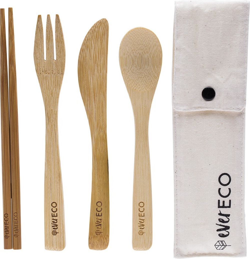 Ever Eco Bamboo Cutlery Set With Chopsticks | Buy online at The Nile