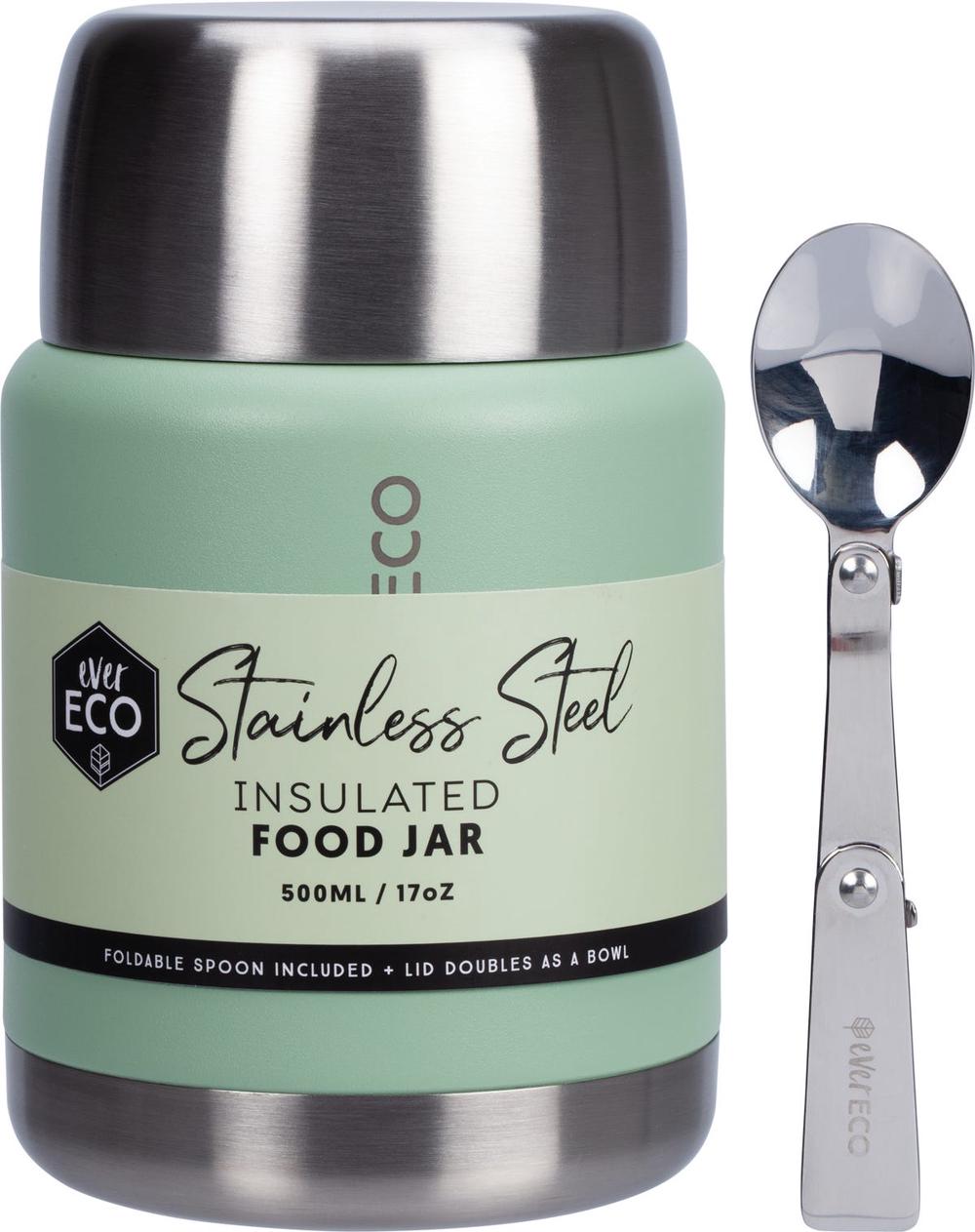 Ever Eco Insulated Stainless Steel Food Jar (Sage) - 500mL | Buy online ...
