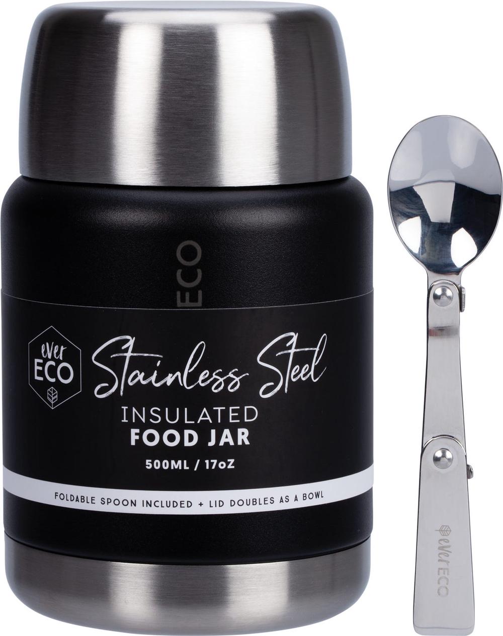 Ever Eco Insulated Stainless Steel Food Jar (Onyx) - 500mL | Buy online ...