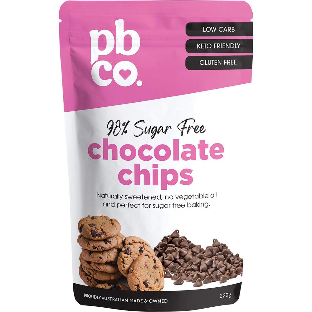PBco Chocalte Chips 98% Sugar Free - 220g | Buy online at The Nile