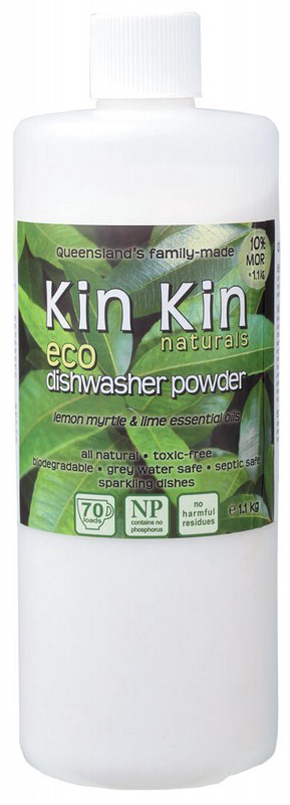 Kin Kin Naturals Eco Dishwasher Powder (Lemon Myrtle & Lime)- 1.1kg ...