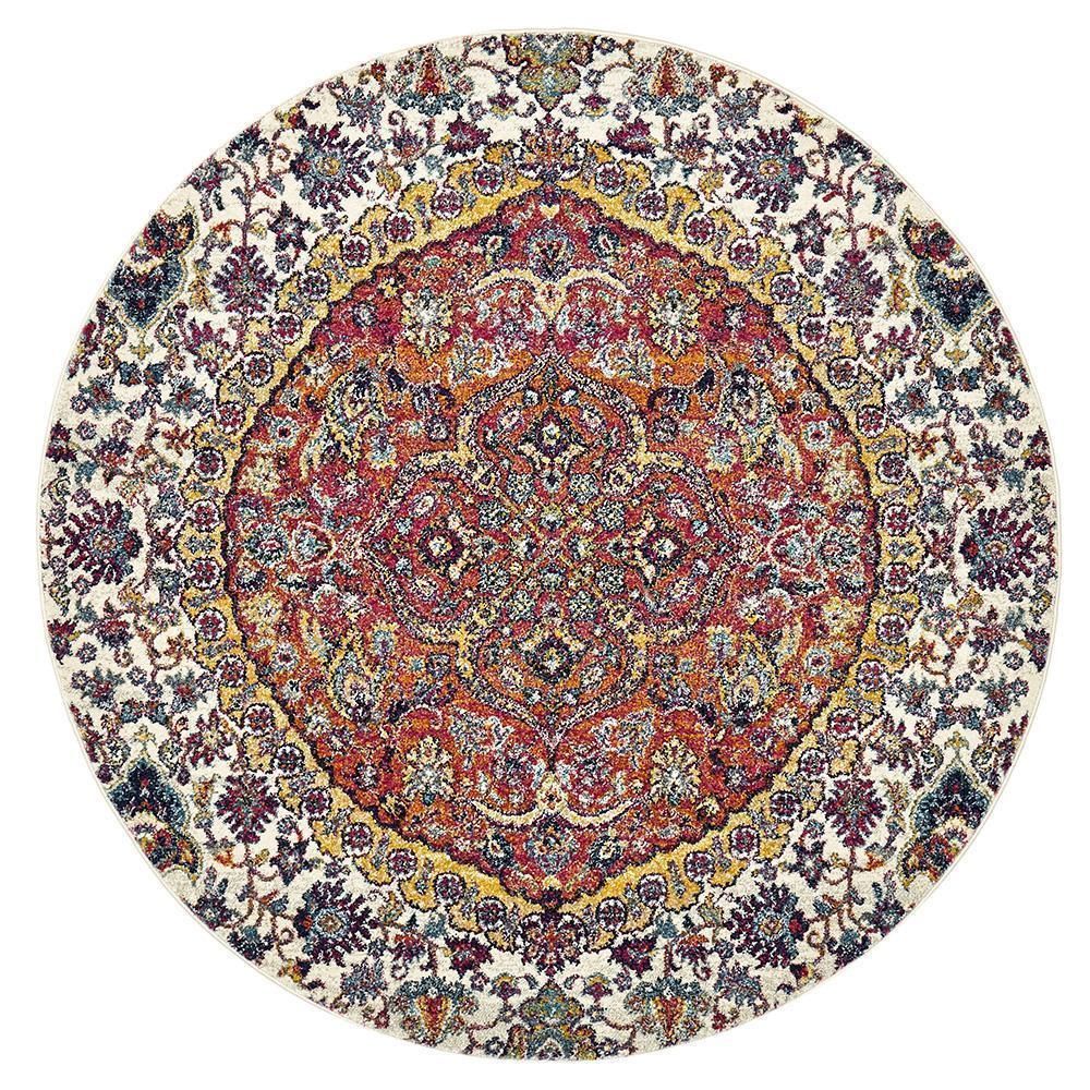 Rug Culture Museum Shelly Modern Round Rug (Rust) - 200x200cm | Buy ...