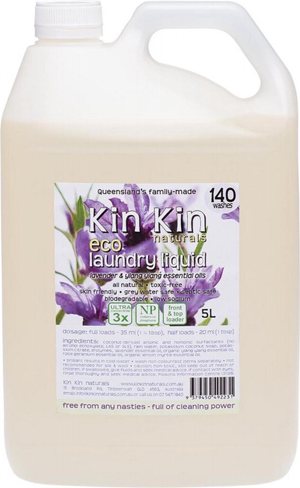 Kin Kin Naturals Eco Laundry Liquid (Lavender & Ylang Ylang) - 5L | Buy ...