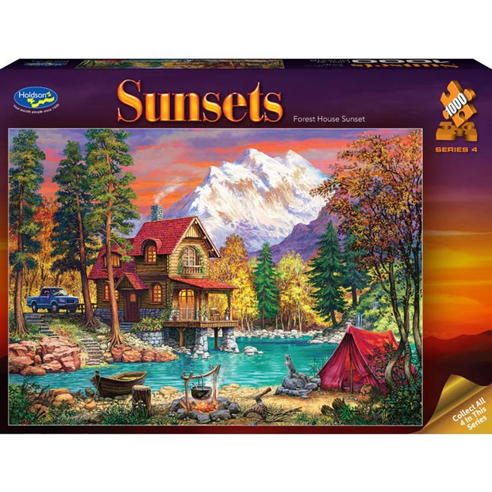 Holdson Sunsets S4 - Forest House Sunset Jigsaw Puzzle , 1000 Piece ...