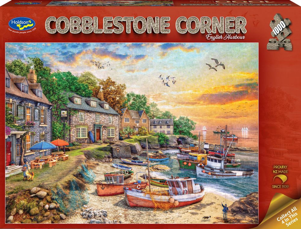 Holdson Cobblestone Corner: English Harbour Jigsaw Puzzle, 1000 Piece ...