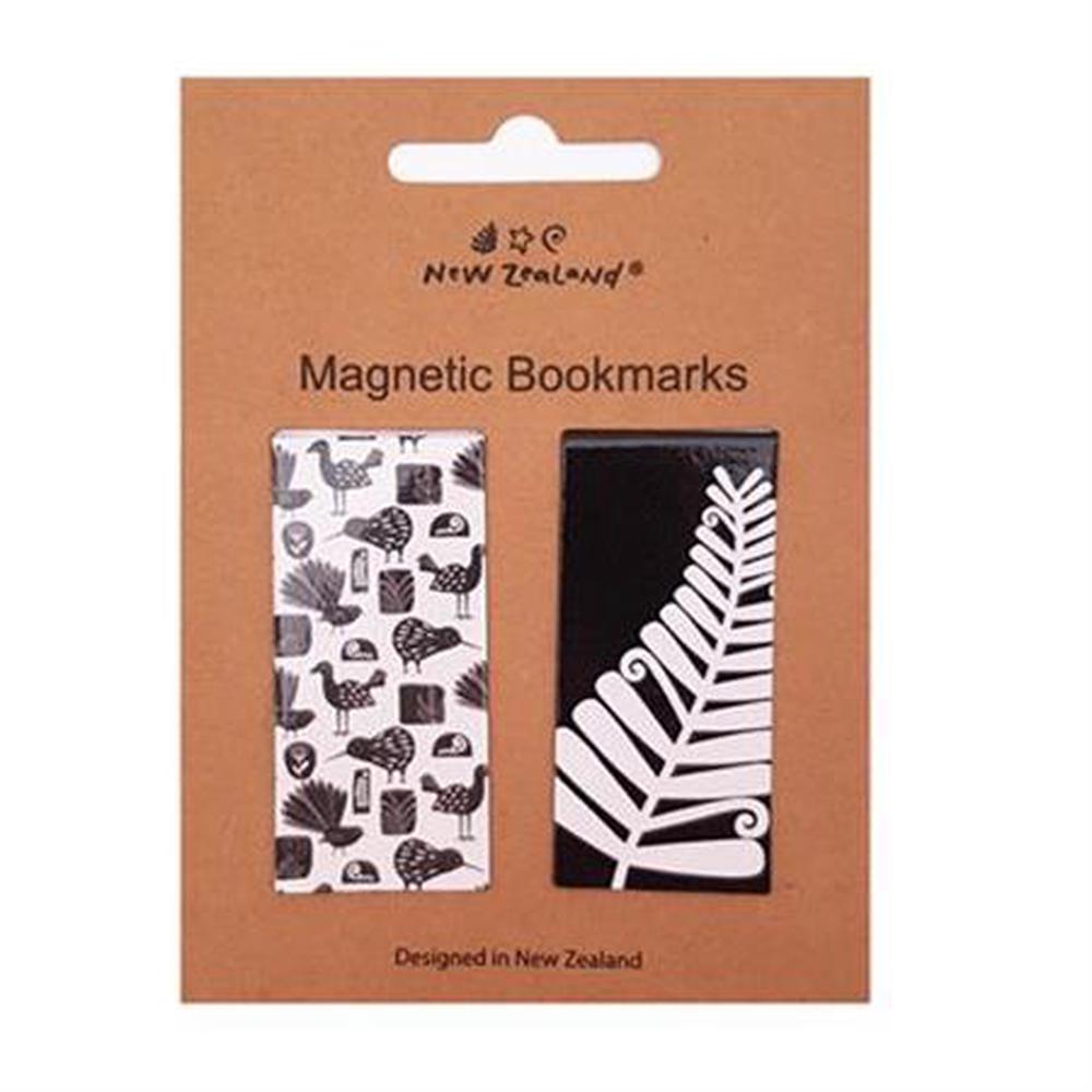 New Zealand Gift Magnetic Bookmark NZ Birds B&W, 2 Piece | Buy online ...