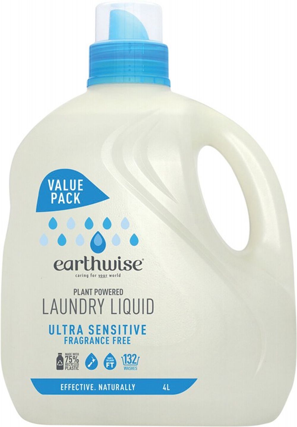 Earthwise Laundry Liquid (Fragrance Free) - 4L | Buy online at The Nile