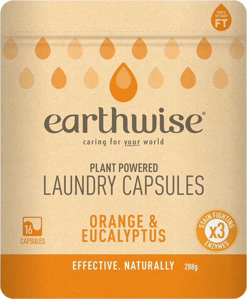 Earthwise Laundry Capsules (Orange & Eucalyptus), 16 Capsules | Buy ...