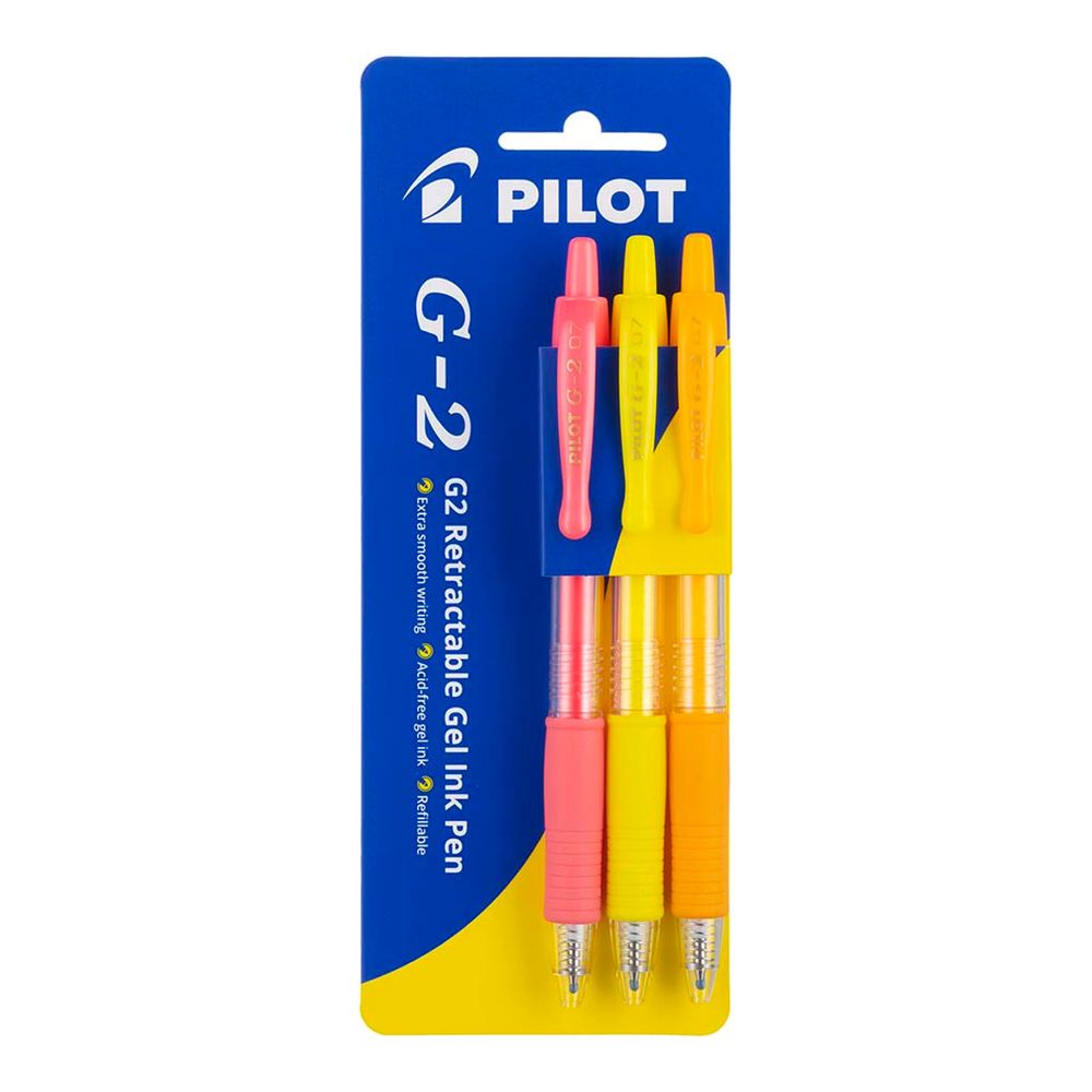 Pilot G2 Gel Fine Neon RYA, Pack of 3 HS | Buy online at The Nile